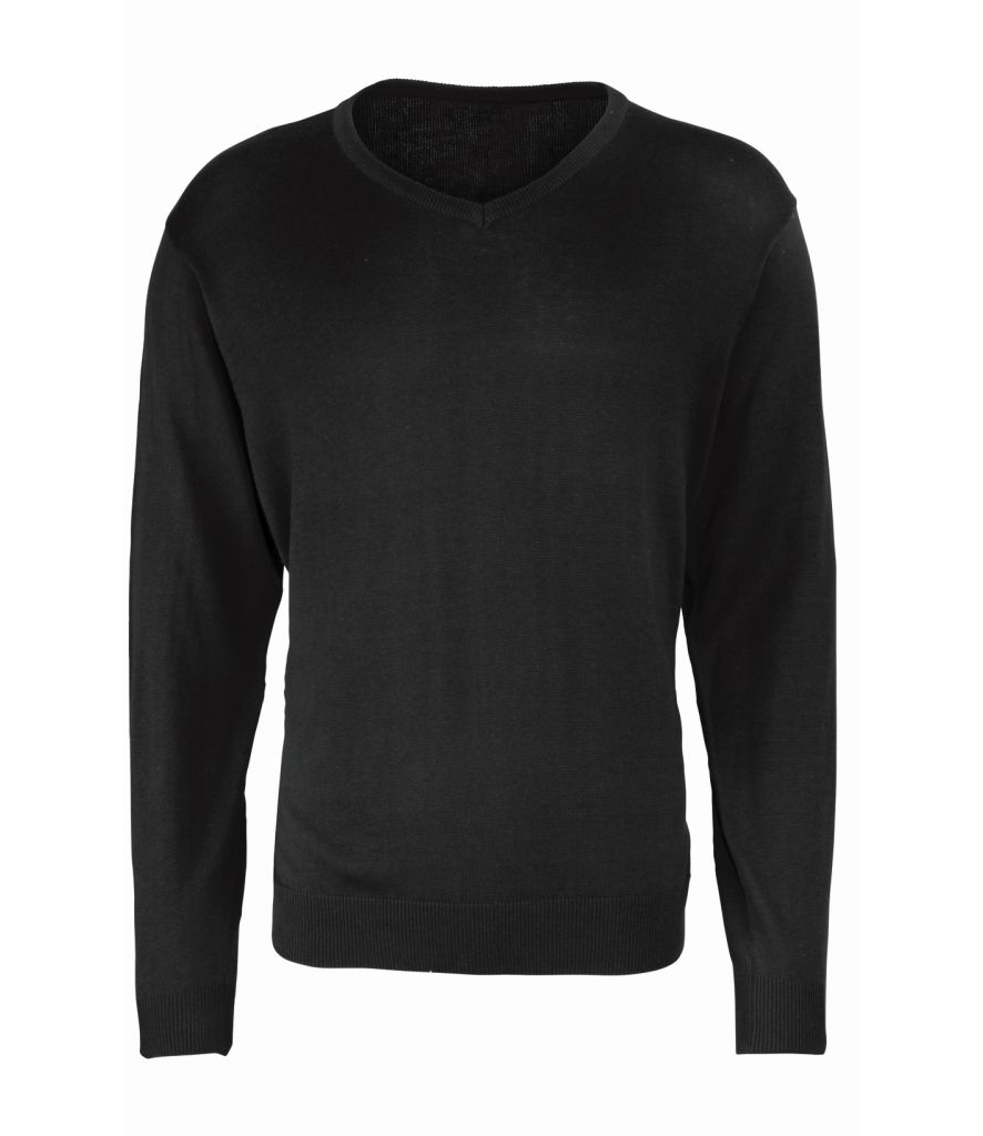 Custom Premier Knitted Cotton Acrylic V Neck Sweater - PR694 ...