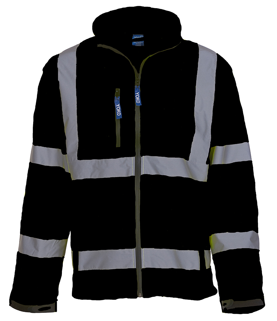 Custom Yoko Hi-Vis Soft Shell Jacket - YK206 - Embroidered or Printed ...